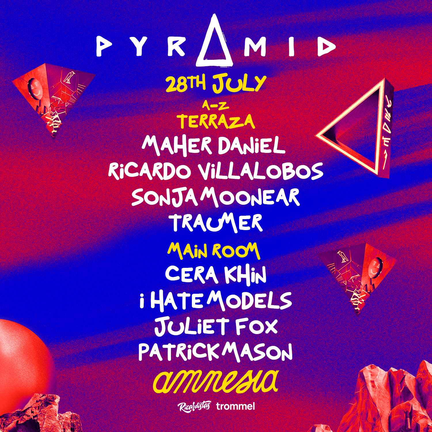 Despide el mes de julio en Pyramid, Amnesia Ibiza