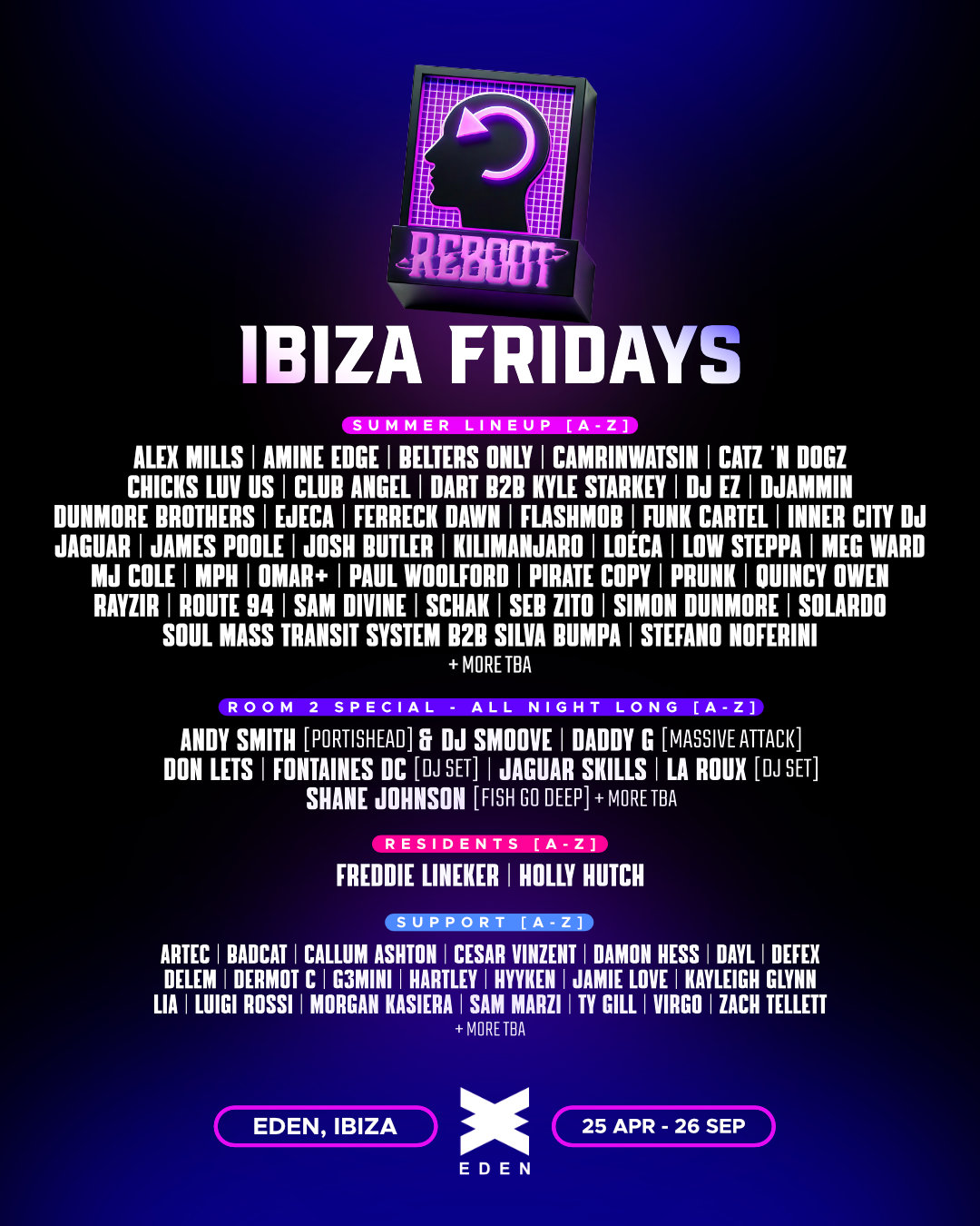 Eden Ibiza presenta: Reboot Ibiza Fridays
